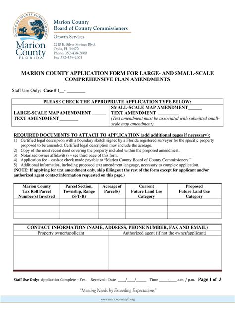 Fillable Online Comprehensive Plan Amendment Application Form Fax Email