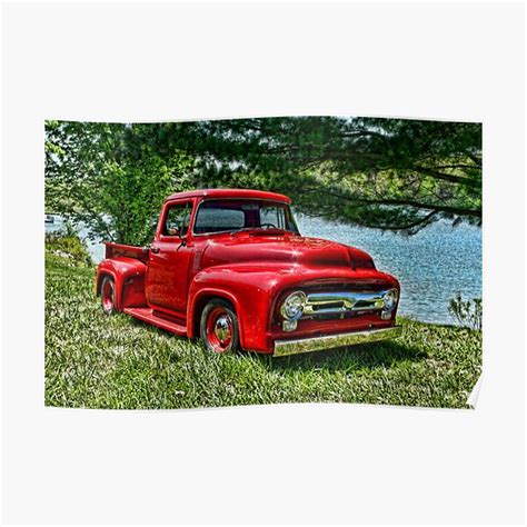 1956 Ford F100 Wall Art Redbubble