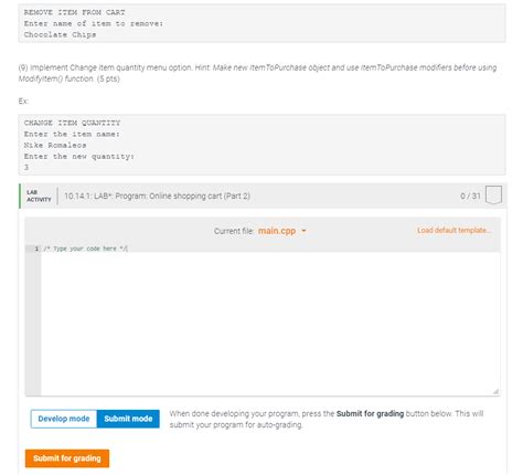 Online Shopping Cart Part 2 1014 Lab Program