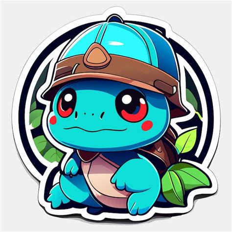 Cute Turtle Cartoon Smiling Premium Ai Generated Vector