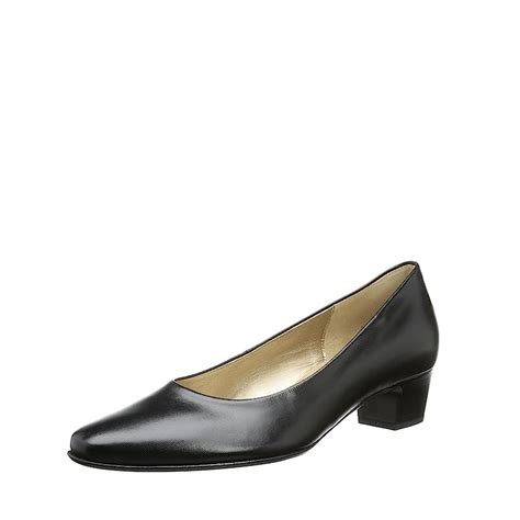 Gabor Ladies Black Leather Low Heeled Court Shoe County Shoes Dorchester