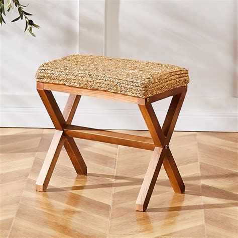 Cpintltr Ottoman Footstool Natural Seagrass Footrest Pouf