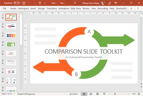 Animated Comparative Analysis Powerpoint Template