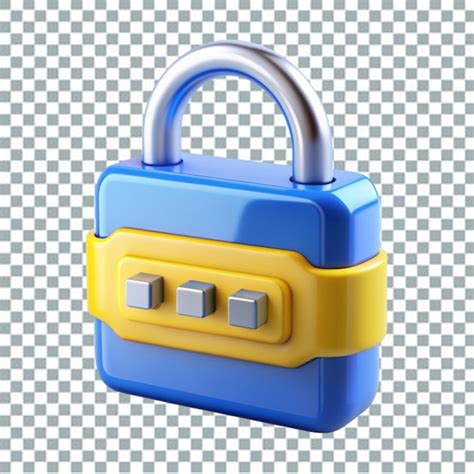 Personal Data Secure 3d Render Closed Padlock And Password Field Premium Ai Generated Psd