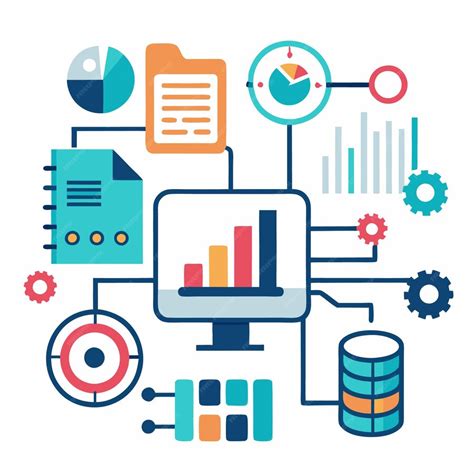 Data Analysis And Visualization With Various Graphs Charts And Icons