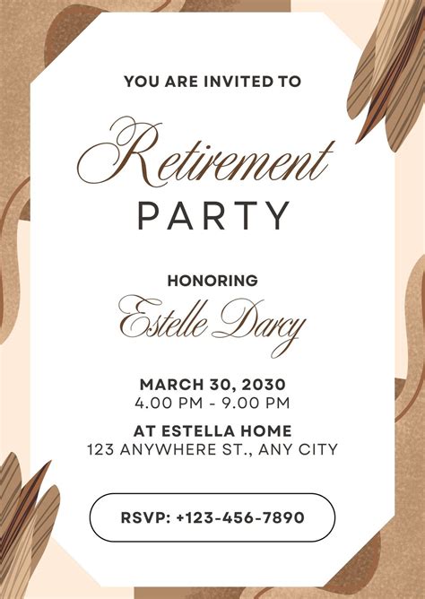 Free Editable Retirement Invitation Templates Rossy Printable