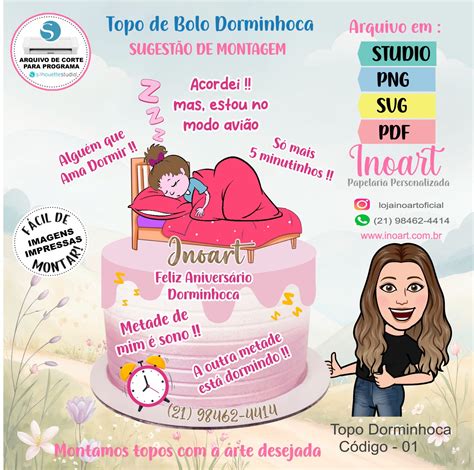 Topo De Bolo Dorminhoca