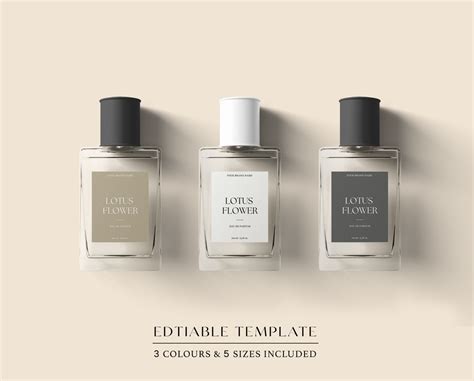 Perfume Bottle Label Template Editable Perfume Label Template Minimal