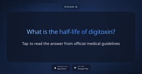What Is The Half Life Of Digitoxin