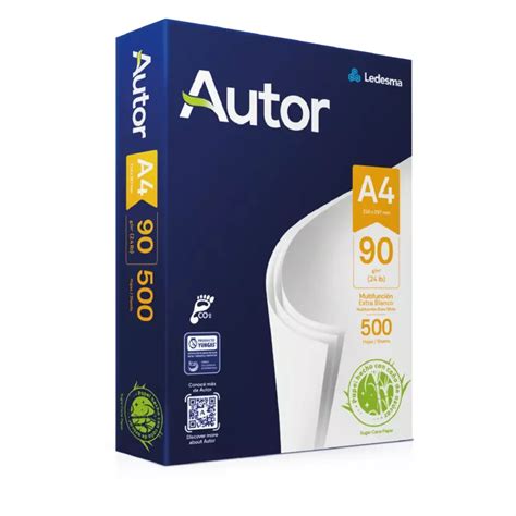 Resma A4 Ledesma Autor 90 Gramos Calidad Premium