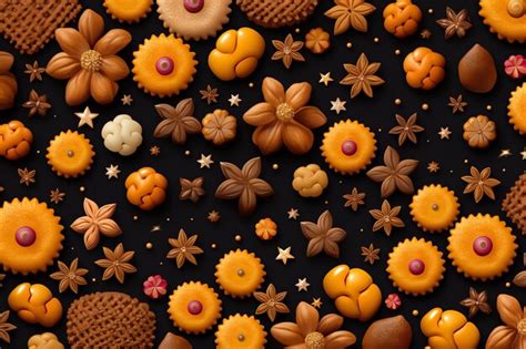Premium Ai Image Sweets Mithai Diwali Background
