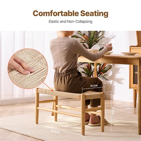Vevor Rattan Entryway Bench 315 Seat 250 Lbs Capacity