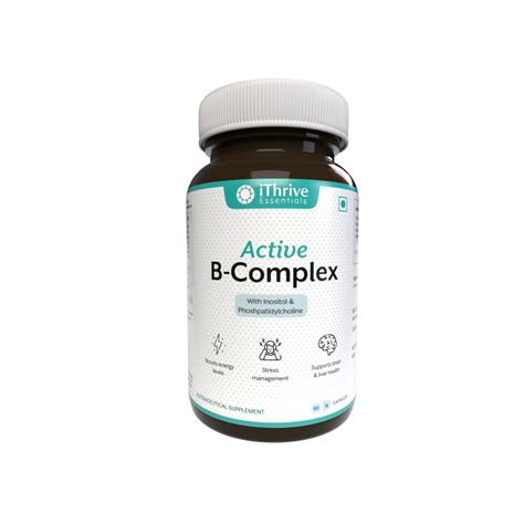 Ithrive Essentials Active B Complex 90 Capsules Enhanced Energy And Brain Health