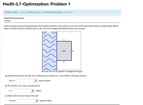 Solved Hw20 3 7 Optimization Problem 1 Problem Value 1 Chegg Com