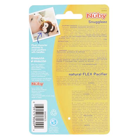 Nuby Soft Plush Sloth Pacifinder With Natural Cherry Shaped Pacifier Delivered In As Fast As