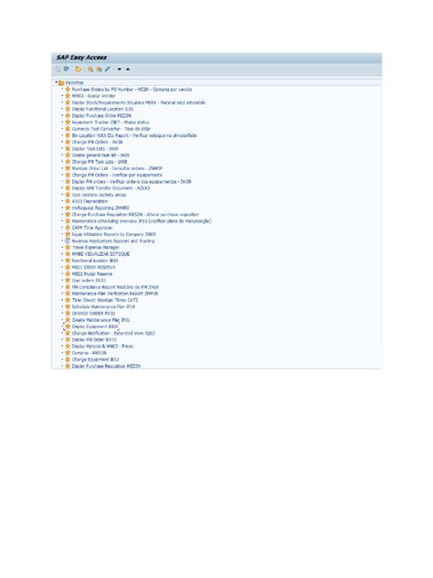 T Code Sap Pdf