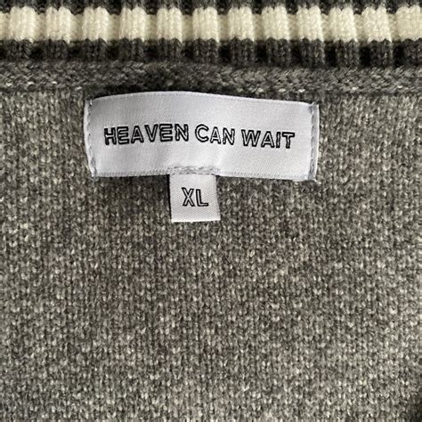 Xl Heaven Can Wait Knit Cardigan In Dark Grey Depop