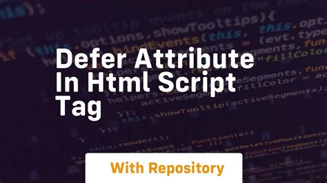 Defer Attribute In Html Script Tag Youtube