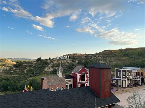 Rural Theater Is A Warning Sign In The Town Of Medora North Dakota