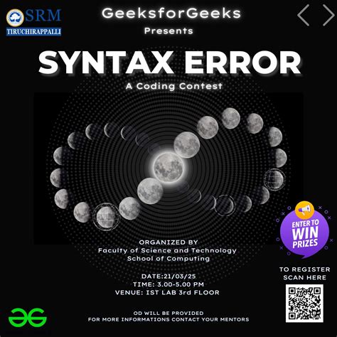 codingcontest syntaxerror geeksforgeeks srm techcommunity
