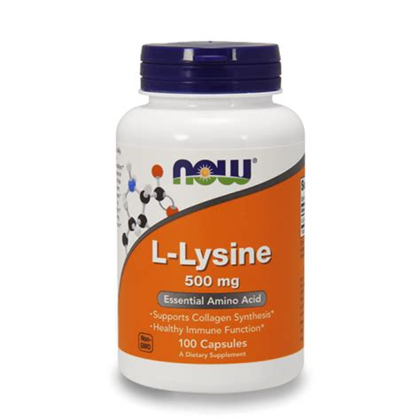 Now L Lysine 500mg Стави Кости Сухожилия 100 капсули Herbmarket