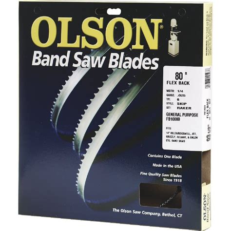 Olson 80 In X 316 In 10 Tpi Regular Flex Back Band Saw Blade Band