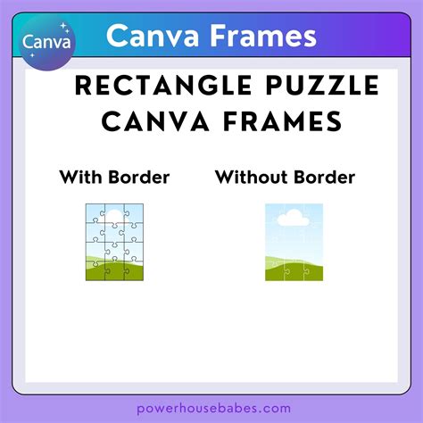 Puzzle Rectangle Frames Rectangular Puzzle Frames Canva Frames Canva
