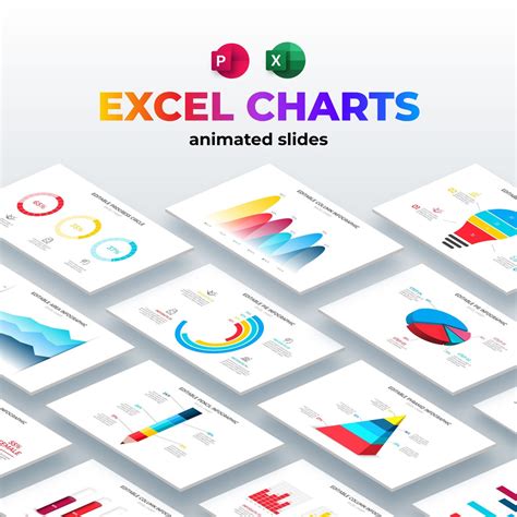 Excel Animated Editable Charts Powerpoint Template Infographic Diagrams Data Statistic 80