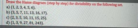 solved draw the hasse diagram step by step for