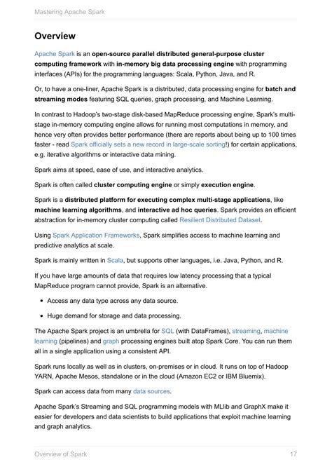 Mastering Apache Spark