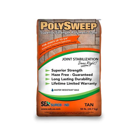 Sek Surebond Polysweep Polymeric Sand Tan 50 Lb Bag Siteone Us