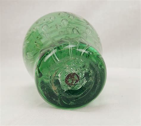Victorian Green Glass Dump Paperweight Sally Antiques