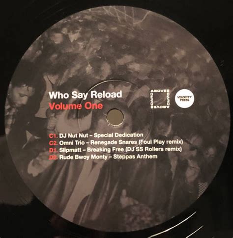 Who Say Reload Volume One Original 90s Jungle And Drum And Bass Velocity