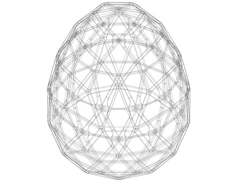 Wireframe Shape Geometric Egg 3d Printing Model Threeding