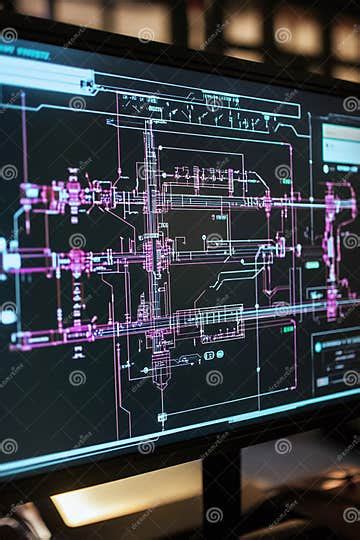 Desktop Screen Displaying A Cad Schematic Of A Cityâ€™s Power Supply