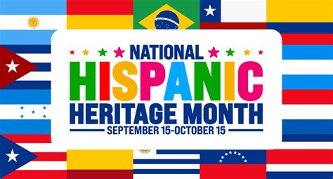National Hispanic Heritage Month Festival World Flag Background Or