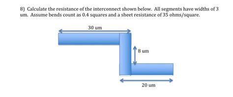 Solved Calculate The Resistance Of The Interconnect Shown