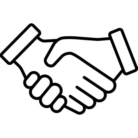 Handshake Icon Flat Geometrical Outline Icons In Svg Png Ai Eps