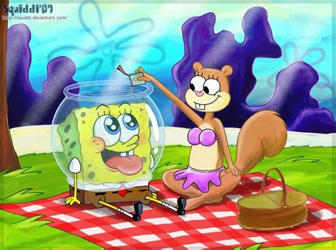Spongebob Sandy Spongebob Picnic Spongebob And Sandy Wedding