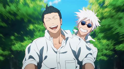 Smiling Closed Eyes Open Mouth Jujutsu Kaisen Satoru Gojo Suguru