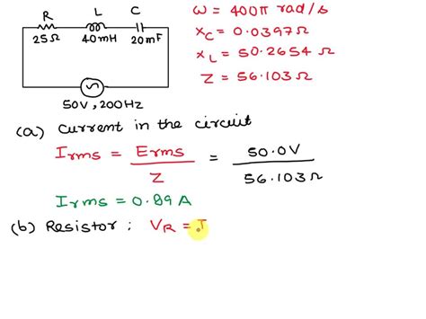 solved suppose r 35 0 Ω c 15 μf and l 40 0 mh in a series lrc