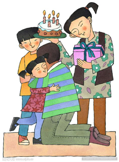 儿童画过生日设计图绘画书法文化艺术设计图库昵享网nipiccn