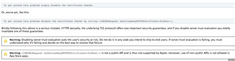 ios switching from to invalid certificate stack overflow