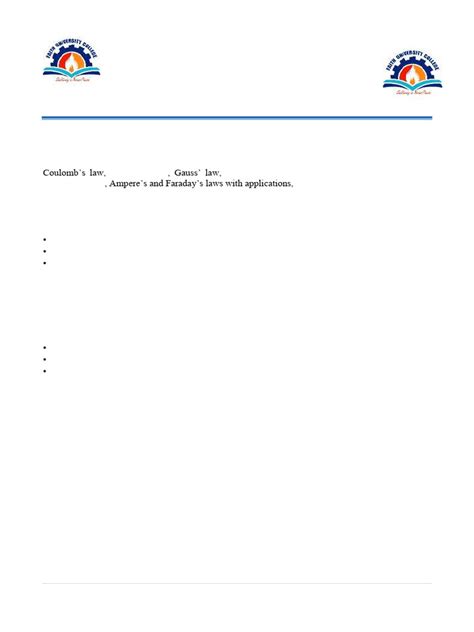 Physics 102 Syllabus Pdf Academic Dishonesty Electricity