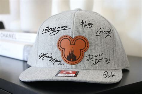 Disney Leather Patch Hats Disney Autograph Books Character