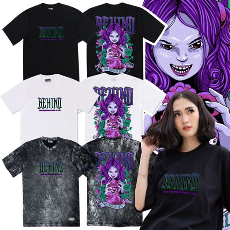 Behind เสื้อยืด แขนสั้น “ The Prige Of Evil “ แนวสตรีท Oversize เสื้อ