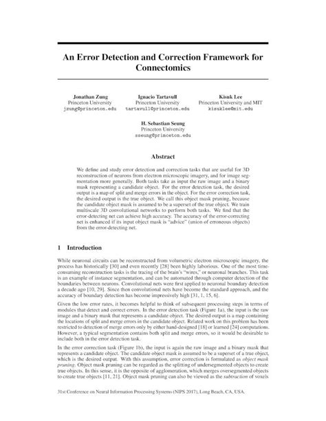 pdf an error detection and correction framework for