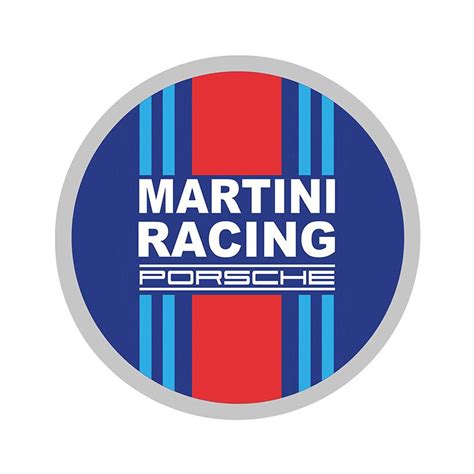 Porsche Martini Laminated Decal Cafe Racer