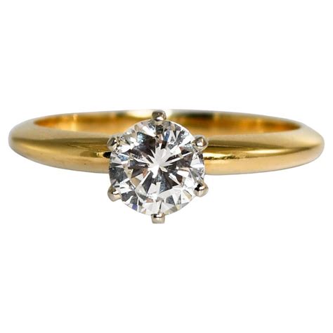 14k Yellow Gold Diamond Engagement Ring Set 100ct For Sale At 1stdibs