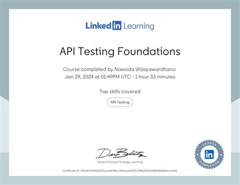 Nawoda Wijayawardhana On Linkedin Just Finished The Course Api Testing Foundations”